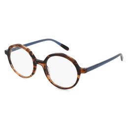 comma, Comma 70189 Brille Unisex | Fassung: Vollrand, Rund, Havanna Blau