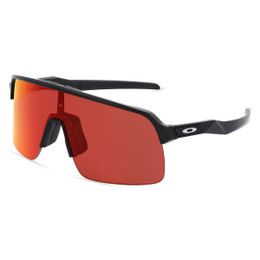 Oakley OO9463 SUTRO LITE | Herren-Sonnenbrille | Fassung: Halbrand, Monoscheibe, Kunststoff, Schwarz Matt | Glasfarbe: Pink Verlaufend