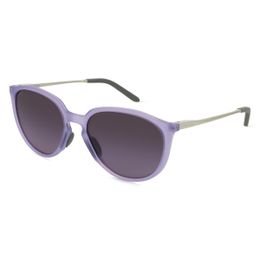 Oakley OO9288 SIELO | Damen-Sonnenbrille | Fassung: Vollrand, Rund, Acetat, Flieder Matt | Glasfarbe: Grau Verlaufend