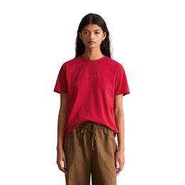 Marc O'Polo T-Shirt MARC O'POLO DENIM, Damen, Gr. L, vivid cherry, Jersey, Obermaterial: 100% Baumwolle, Rundhals, Shirts T-Shirt, regular aus Organic Cotton