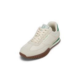Marc O'Polo Sneaker MARC O'POLO "aus Leder und Polyester", Herren, Gr. 46, sanftes wei&szlig;, Obermaterial: 80% Leder (Rind), 20% Polyester, unifarben, Schuhe Sneaker