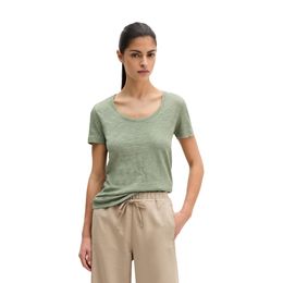 Marc O'Polo T-Shirt MARC O'POLO "aus reiner Baumwolle", Damen, Gr. L, fresh sage, Obermaterial: 100% Baumwolle, unifarben, Basic, regular fit, tiefer Rundhals, normaler Saum, Shirts T-Shirt