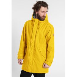 Regenjacke Derbe "Trekholm", Herren, Gr. L, gelb (gelb_grau), Obermaterial: 100% Polyester; Futtermaterial: 100% Polyester, normal, Jacken Regenjacke, wasserabweisend, Innentasche, PVC frei