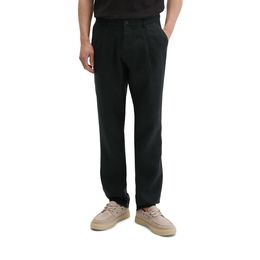 Marc O'Polo Leinenhose MARC O'POLO "Osby jogger pleats", Herren, Gr. 32, L&auml;nge 30, schwarz, Web, Obermaterial: 100% Leinen, normal, Hosen
