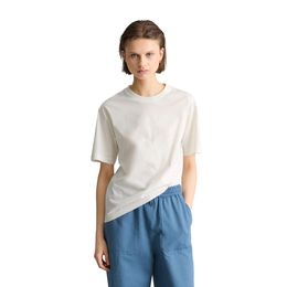 Marc O'Polo T-Shirt MARC O'POLO DENIM "aus Organic Cotton", Damen, Gr. L, silky wei&szlig;, Obermaterial: 100% Baumwolle, unifarben, Basic, regular fit, Rundhals, normaler Saum, Shirts T-Shirt