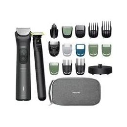 Philips All-in-One Multigroom Trimmer Series 9000 19-in-1, Haarschneider grau, Gesicht, Haar und K&ouml;rper