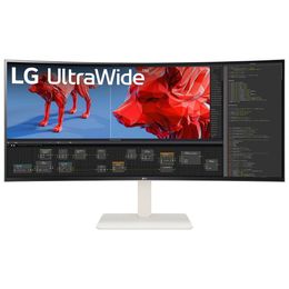 LG UltraWide 38WR85QC-W Curved Monitor 96,5cm (38Zoll), Wei&szlig;