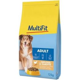 MultiFit Trockenfutter Hund Adult, mit Gefl&uuml;gel & Karotte 12 kg