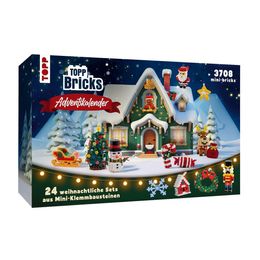 TOPP Bricks Adventskalender - 24 weihnachtliche Sets aus Mini-Klemmbausteinen