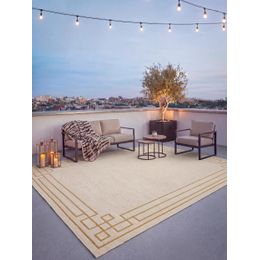 In- & Outdoor-Teppich Gloria Cream 160x230 cm - Teppich f&uuml;r Balkon, Terrasse & Garten