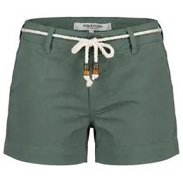 alife and kickin Shorts ALIFE & KICKIN "Damen ReinaAK A Shorts, kurze Hose", Damen, Gr. S, Normalgr&ouml;&szlig;en, sage leaf, 95% Baumwolle, 5% Elasthan, Hosen Shorts, leichte Kurzhose aus Baumwoll-Materialmix mit Regular Fit