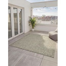 In- & Outdoor-Teppich Iowa Dunkelgrau 195x195 cm - Teppich f&uuml;r Balkon, Terrasse & Garten