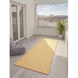 In- & Outdoor-Teppich Iowa Beige 80x250 cm - Teppich f&uuml;r Balkon, Terrasse & Garten