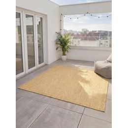 In- & Outdoor-Teppich Iowa Beige 195x195 cm - Teppich f&uuml;r Balkon, Terrasse & Garten