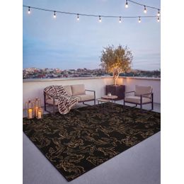 benuta Pop In- & Outdoor-Teppich Gloria Schwarz 160x230 cm - Teppich f&uuml;r Balkon, Terrasse & Garten