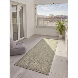 In- & Outdoor-Teppich Iowa Dunkelgrau 80x250 cm - Teppich f&uuml;r Balkon, Terrasse & Garten