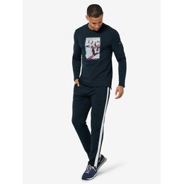 super.natural Funktionslongsleeve "Dachshund Brush" in Dunkelblau - 78% | Gr&ouml;&szlig;e L | Herren-sportshirts
