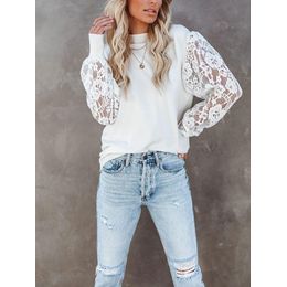 Milan Kiss Bluse in Wei&szlig; - 65% | Gr&ouml;&szlig;e L | Damen-blusen