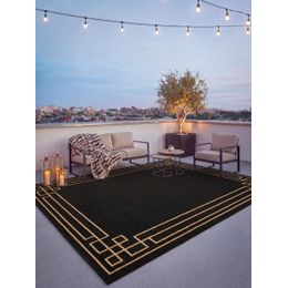 In- & Outdoor-Teppich Gloria Schwarz 160x230 cm - Teppich f&uuml;r Balkon, Terrasse & Garten