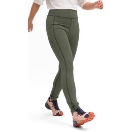 Maier Sports Trainingsleggings "Fav" in Khaki - 46% | Gr&ouml;&szlig;e 42 | Damen-sporthosen
