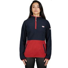 Geographical Norway Fleecepullover "Touki" in Dunkelblau/ Bordeaux - 69% | Gr&ouml;&szlig;e L | Damenpullover