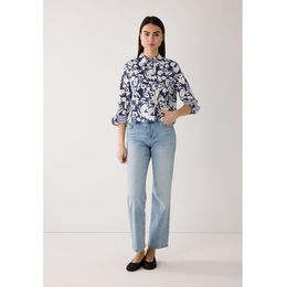 More & More More & More Bluse in Dunkelblau/ Wei&szlig; - 51% | Gr&ouml;&szlig;e 34 | Damen-blusen