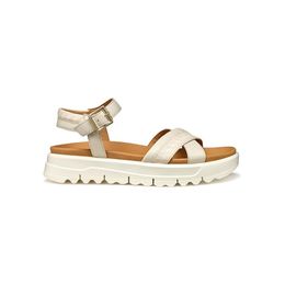 Geox Leder-Sandalen "Xand" in Creme - 58% | Gr&ouml;&szlig;e 37 | Damen-sandalen
