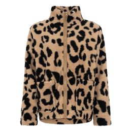 Zwillingsherz Fleecejacke "Big Leo" in Beige - 50% | Gr&ouml;&szlig;e S | Damenjacken