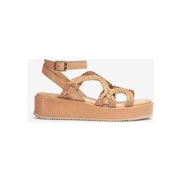 Unisa Leder-Keilsandaletten in Beige - 61% | Gr&ouml;&szlig;e 38 | Damen-sandalen