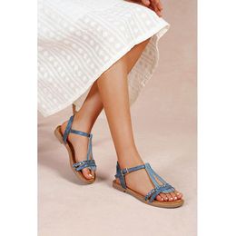 Foreverfolie Sandalen in Hellblau - 66% | Gr&ouml;&szlig;e 38 | Damen-sandalen