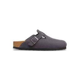 Birkenstock Leder-Clogs "Boston" in Anthrazit - 12% | Gr&ouml;&szlig;e 36 | Damen-pantoletten