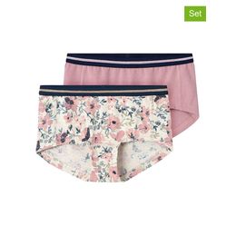 name it 2er-Set: Pantys in Dunkelblau/ Rosa/ Creme - 15% | Gr&ouml;&szlig;e 122/128 | Kinder-waesche