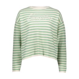 V&eacute;ro Moda Vero Moda Pullover in Hellgr&uuml;n/ Wei&szlig; - 52% | Gr&ouml;&szlig;e L | Damen-pullover-cardigans