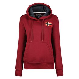 Geographical Norway Hoodie "Genifer" in Bordeaux - 68% | Gr&ouml;&szlig;e XL | Damen-sweatshirts-jacken