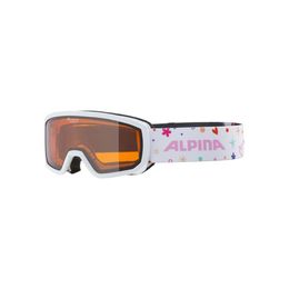 Alpina Ski-/ Snowboardbrille "Scarabeo JR" in Wei&szlig;/ Orange - 14% | Kinder-austruestung-accessoires