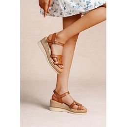 Foreverfolie Keilsandaletten in Hellbraun - 67% | Gr&ouml;&szlig;e 36 | Damen-sandalen