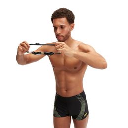 Speedo Badehose "Eco Tech" in Schwarz/ Gelb/ Hellblau - 27% | Gr&ouml;&szlig;e 9 | Herren-bademode-sport