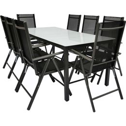 Vcm 9-tlg Gartenm&ouml;bel Set Sitzgruppe Essgruppe 1xTisch, 8x St&uuml;hle Tisch Ma&szlig;e ca. H. 76 x B. 189 x T. 90 cm Garten Set &ndash; St&uuml;hle 189 MA