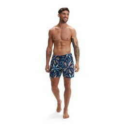Speedo Badeshorts "Eco Dig" in Dunkelblau/ Hellblau/ Orange - 40% | Gr&ouml;&szlig;e L | Herren-bademode-sport