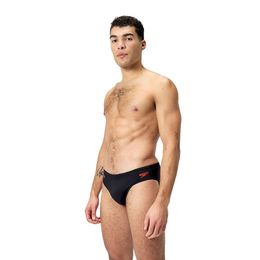 Speedo Badehose "Eco+ Tech" in Schwarz/ Rot - 41% | Gr&ouml;&szlig;e 6 | Herren-bademode-sport