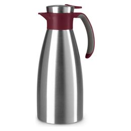 Emsa Isolierkanne "Soft Grip" in Silber/ Bordeaux - 1,5 l - 14% | Damen-outdoor-ausruestung