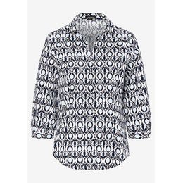 More & More More & More Bluse in Dunkelblau/ Wei&szlig;/ Hellblau - 64% | Gr&ouml;&szlig;e 38 | Damen-blusen