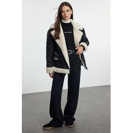 Trendyol Kunstlederjacke in Schwarz - 55% | Gr&ouml;&szlig;e L | Damenjacken