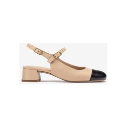 Unisa Leder-Pumps in Beige/ Schwarz - 63% | Gr&ouml;&szlig;e 37 | Pumps