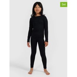4F 2tlg. Thermow&auml;sche-Set in Schwarz - 30% | Gr&ouml;&szlig;e 128/134 | Kinder-waesche