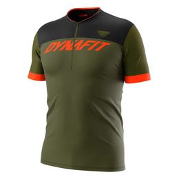 Dynafit Fahrradtrikot "Ride Light" in Khaki/ Orange/ Schwarz - 30% | Gr&ouml;&szlig;e S | Herren-sportshirts