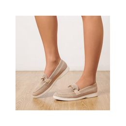 Lov'it Mokassins in Beige - 55% | Gr&ouml;&szlig;e 40 | Damen-schuhe-halbschuhe