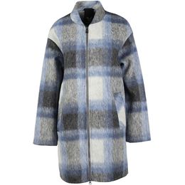 Fuchs & Schmitt Fuchs Schmitt Wollmantel in Grau/ Hellblau - 83% | Gr&ouml;&szlig;e 34 | Damenjacken