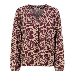 Sublevel Bluse in Beige/ Bordeaux - 70% | Gr&ouml;&szlig;e S | Damen-blusen