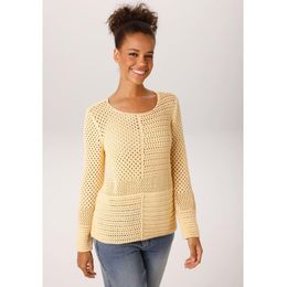 Aniston Pullover in Gelb - 45% | Gr&ouml;&szlig;e 36 | Damen-pullover-cardigans